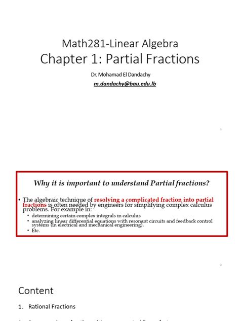 Chapter 1 Partial Fractions Pdf Factorization Polynomial