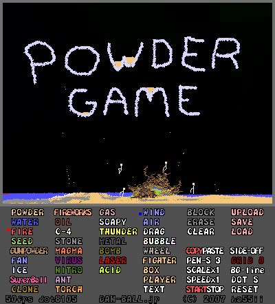 Powder Game Video Game Powder Game User Generated Content Side View