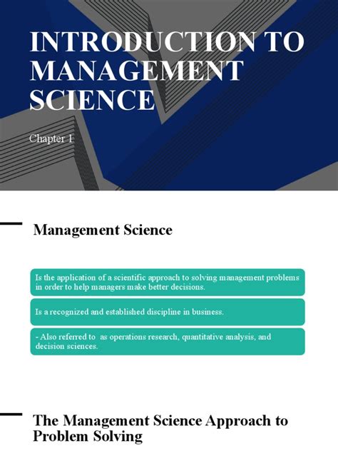 introduction to management science pdf conceptual model science
