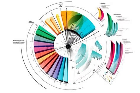 Data Visualization Charts Diagrams Vibrantly Illustration With White