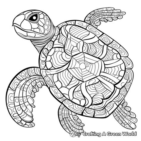 Turtle Shell Coloring Pages Free Printable