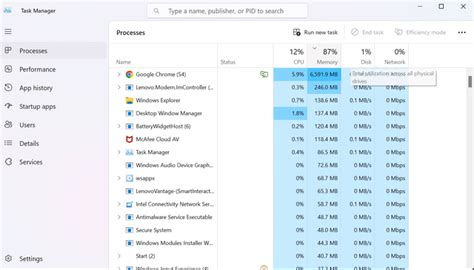 Constant High Ram Usage Even During Idle Yoga 7i 16 Intel Storm