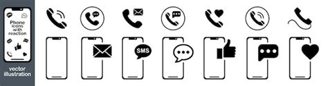 Premium Vector Phone Icon Set Chat Bubble Icon Ringing Phone Simple
