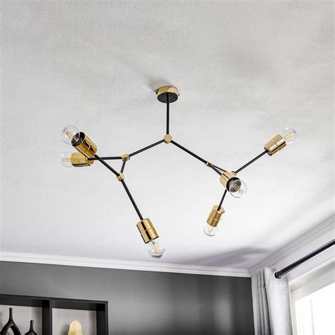 Code Ceiling Light 6 Bulb Black Lightsie