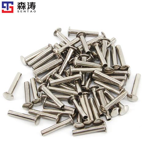 2mm半空心铁铆钉镀镍小柳丁镀镍大扁圆头平头半圆头中空钉厂家虎窝淘