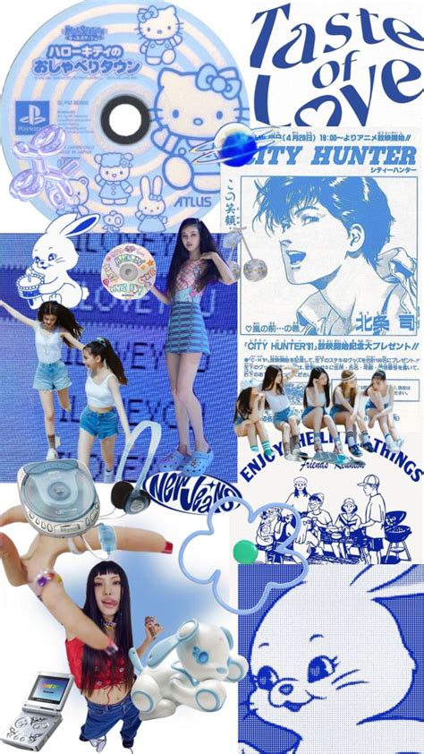 Kpop Newjeansedit Aesthetic Blue Macbook Wallpaper Cute Simple