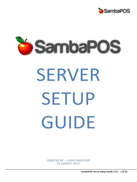 Sambapos Server Setup Guide Draft V2 Pdf Windows 7 Microsoft