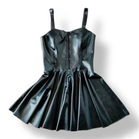 Latex Dress Latex Skater Dress Full Circle Skater Skirt Cheerleader