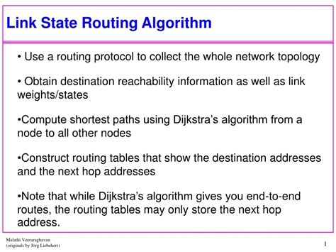 Ppt Link State Routing Algorithm Powerpoint Presentation Free