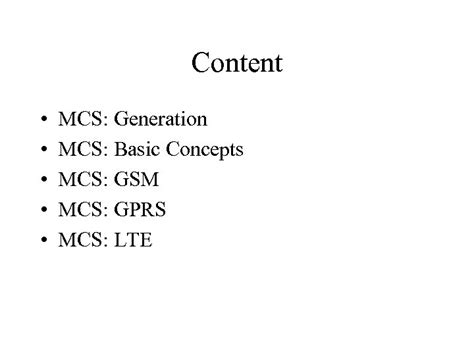 An Introduction To Mobile Communications Systems Mcs