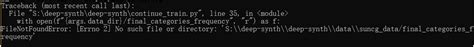 question while training · issue 1 · brownvc deep synth · github