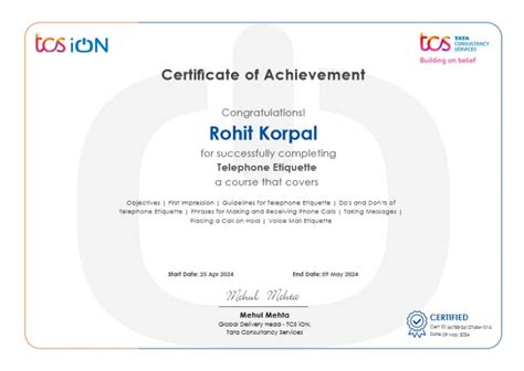 Rohit Korpal On Linkedin Careergrowth Continuouslearning Professionaldevelopment Tcsion…