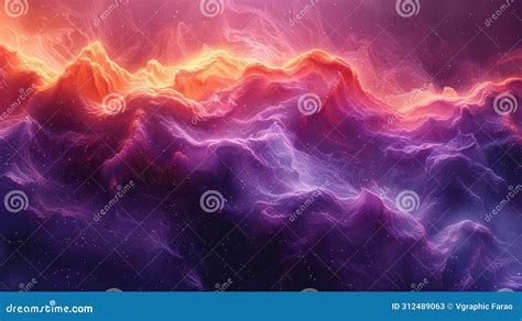 Abstract Colorful Wave Patterns Depicting Energy Flow Stock Image
