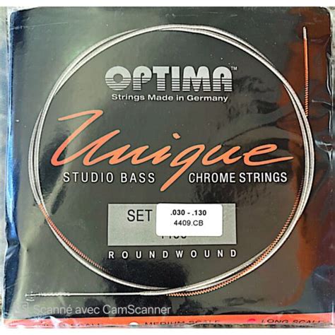 Optima Unique Chrome Strings Electric Bass 6 Strings 30 130 Optima