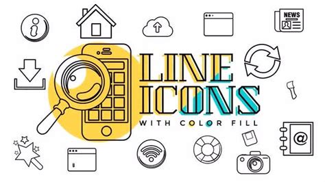 Business And Web Line Icons Stock Motion Graphics Motion Array