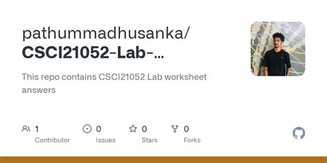 GitHub Pathummadhusanka CSCI Lab Worksheet