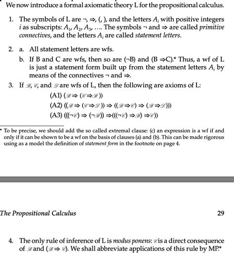 Logic Axiomatic System For Propositional Calculus Mathematics Stack