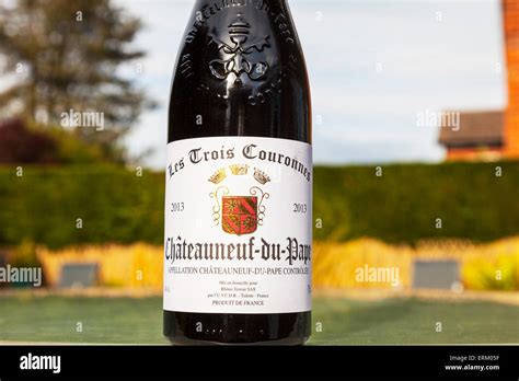 Chateauneuf Du Pape Bottle Label Red Wine Châteauneuf Du Pape Is A