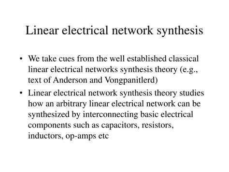 Ppt Network Synthesis Of Linear Dynamical Quantum Stochastic Systems Powerpoint Presentation
