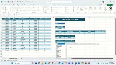 Excel Dget Function Database Lookup Function Easy And Simple To Use