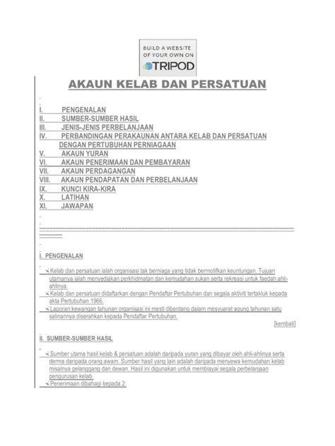 Akaun Kelab Dan Persatuan Pdf