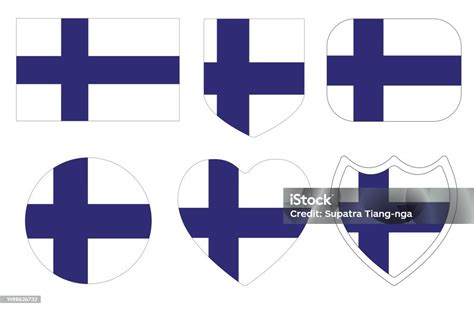 핀란드 국기가 설정되었습니다 디자인 모양 세트에 핀란드의 국기입니다 0명에 대한 스톡 벡터 아트 및 기타 이미지 0명 3차원 형태 World Championship