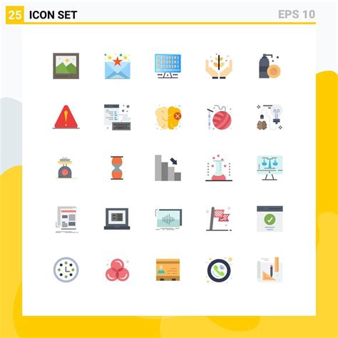 Pack Of 25 Modern Flat Colors Signs And Symbols For Web Print Media