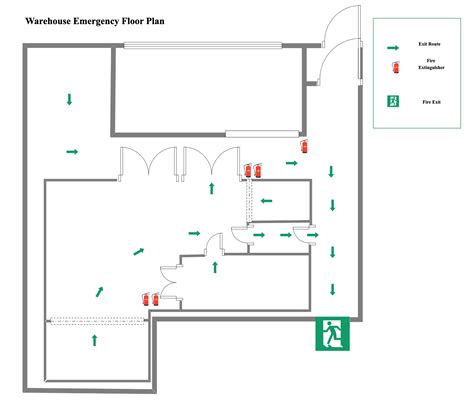 Emergency Floor Plan For Warehouse Edrawmax Templates
