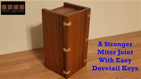 A Stronger Miter Joint With Easy To Cut Dovetail Keys Youtube