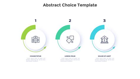 가로 행에 화살표가 있는 세 개의 둥근 차트입니다 3개의 스타트업 프로젝트를 완료하는 과정의 개념입니다 비즈니스 정보 시각화 프리젠테이션을 위한 현대적인 평면 벡터 그림 3