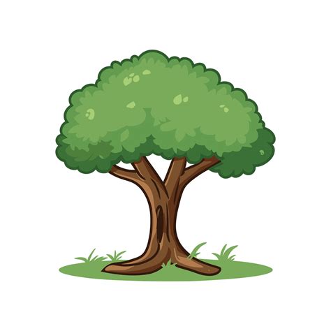 Tree With Roots Vector Illustration Vector Art At Vecteezy