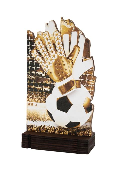 Trofeo Portero Fútbol Madera Grabado 22606 Trofeos Del Sur