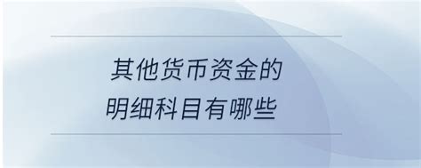 其他货币资金的明细科目有哪些 东奥会计在线