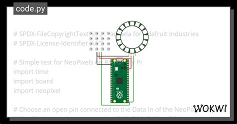 CircuitPython NeoPixel Simple Test Copy Wokwi ESP STM Arduino