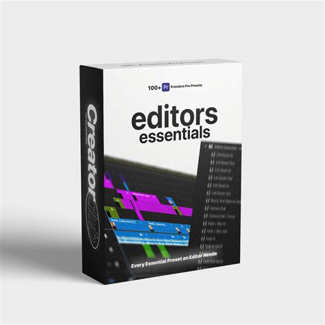 Editors Essentials 100 Adobe Premiere Pro Presets Creatorclub