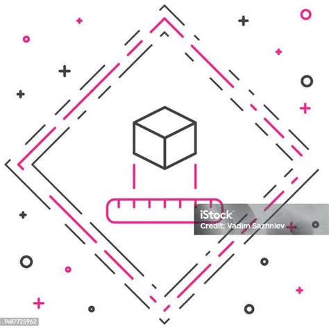 흰색 배경에 격리된 라인 아이소메트릭 큐브 아이콘입니다 기하학적 큐브 솔리드 아이콘입니다 3d 정사각형 기호입니다 상자