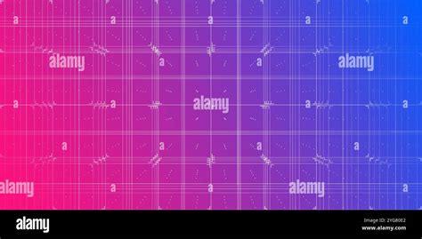 Digital Technology Line Grid Background Perspective Wireframe