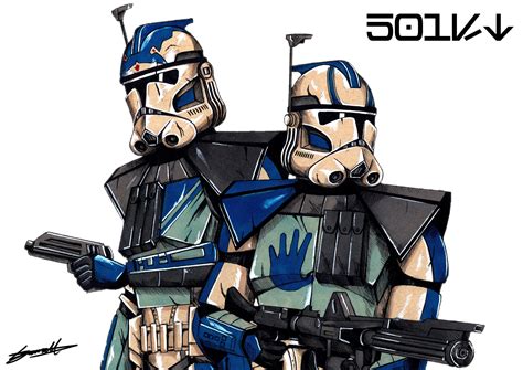 Fives And Echo Star Wars Clone Wars Art Poster Print Etsy