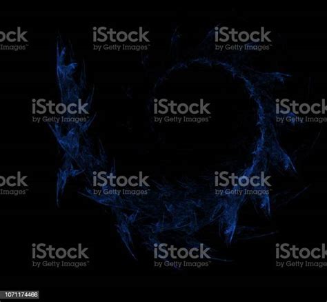 검은 바탕에 블루 프랙탈 텍스처입니다 디지털 예술입니다 3d 렌더링입니다 컴퓨터 생성 이미지 개념에 대한 스톡 사진 및 기타