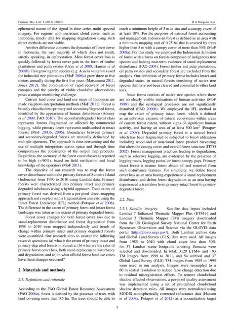 Pdf Mapping And Monitoring Deforestation And Forest Degradation In