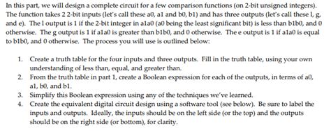 Solved In This Part We Will Design A Complete Circuit For A Chegg
