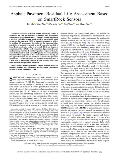 Pdf Asphalt Pavement Residual Life Assessment Based On Smartrock Sensors