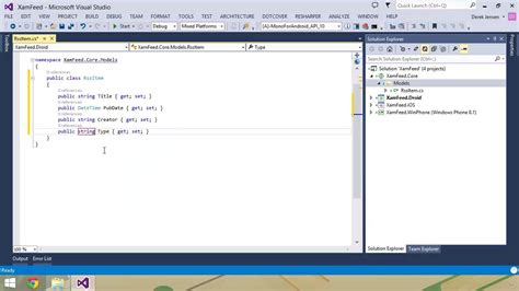 multi platform apps in c with xamarin creating the model