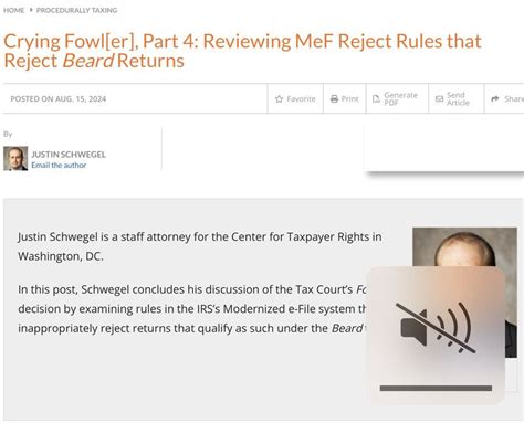 At Procedurally Taxing This Week On Tax Notes Guest Contributor Justin