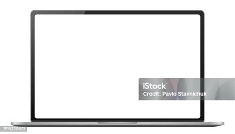 빈 흰색 모니터 휴대용 퍼스널 컴퓨터 장치 템플릿 모형 격리 된 현대 노트북 모형 벡터 컴퓨터에 대한 스톡 벡터 아트 및 기타 이미지 Istock