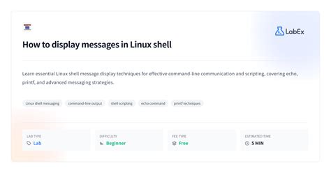 How To Display Messages In Linux Shell Labex