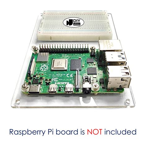 DIYables Base Plate Breadboard for Raspberry Pi - Base Platform with Integrated Breadboard for ...