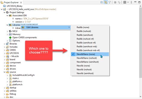 Redlib Mcu On Eclipse