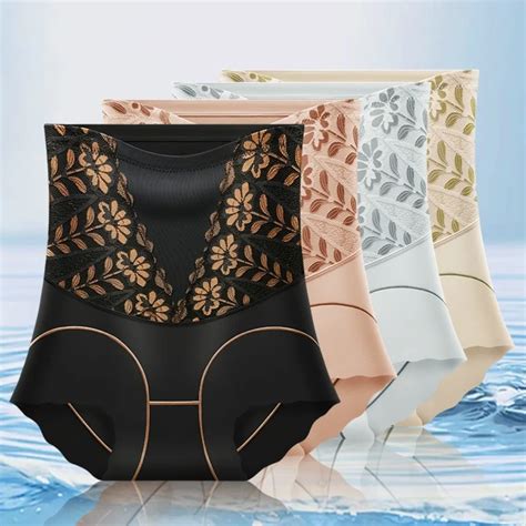 High Waist Postpartum Body Shaper Shapewear Girdle Panties Lace Floral