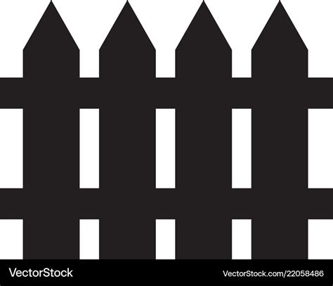 Fence Icon Design Royalty Free Vector Image Vectorstock